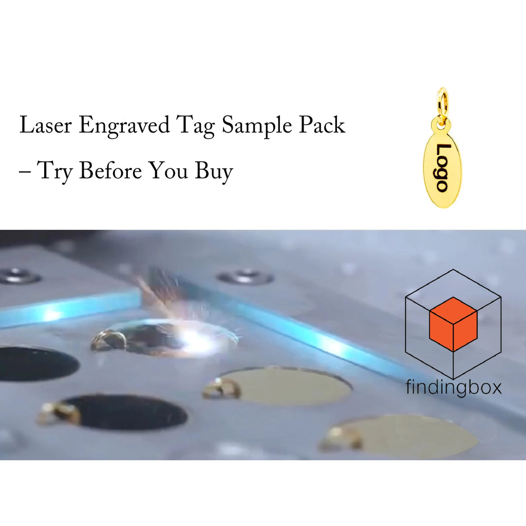 Laser Engraved Metal Tags Sample Pack | Custom Jewelry Tags – FindingBox