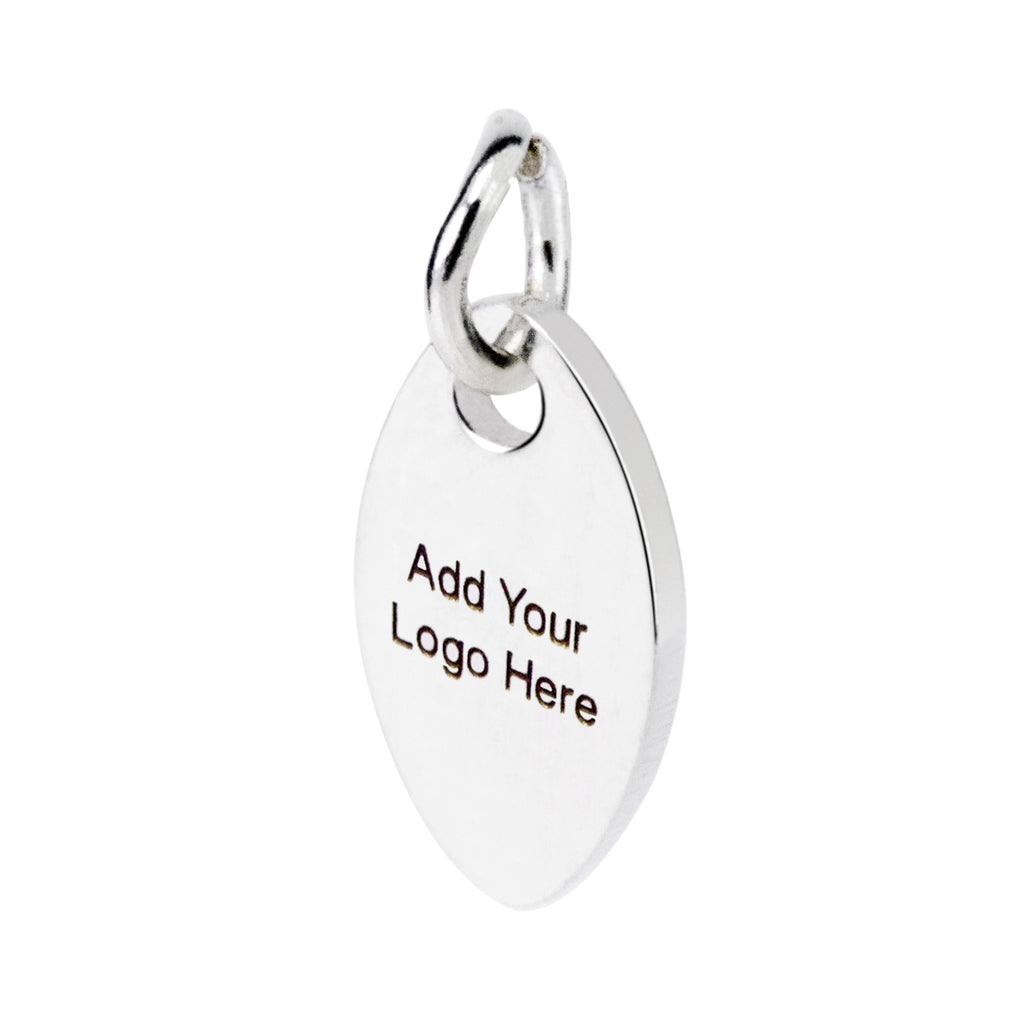 Solid .925 Sterling Silver Oval Custom Logo Tag – FindingBox