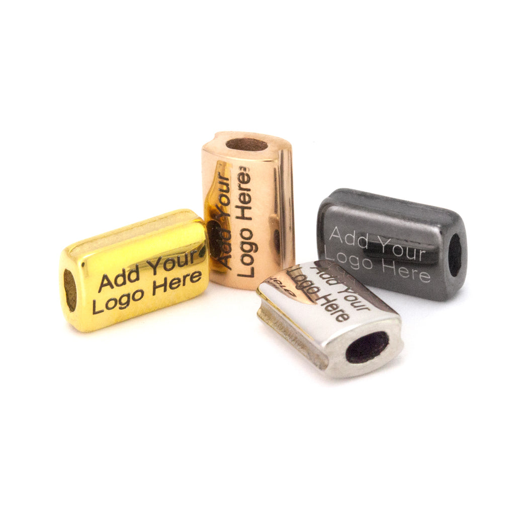 Custom Logo Bead, Stainless Steel Closure Bead for Braided Bracelet ...