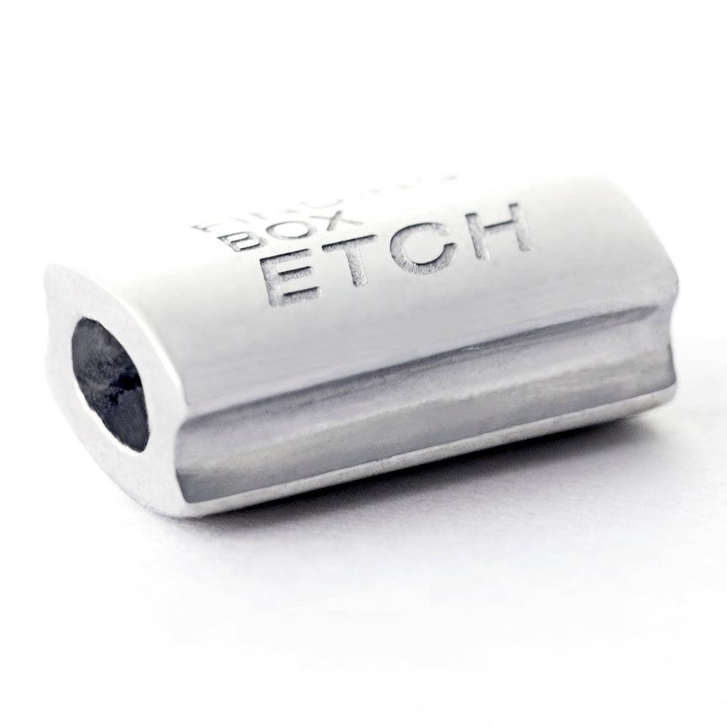 Custom Logo Etched Metal Bead, Stainless Steel Closure Bead – FindingBox