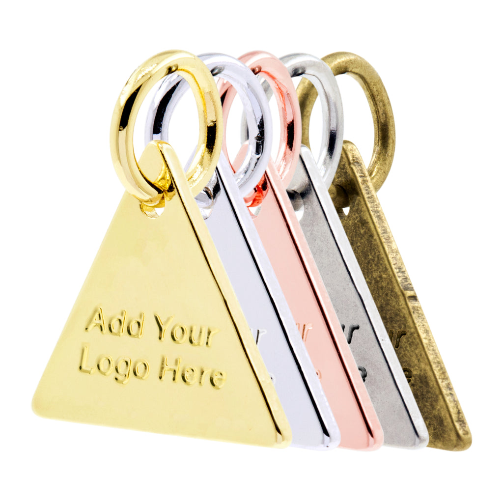 Custom Logo Etched Triangular Jewelry Tags – FindingBox