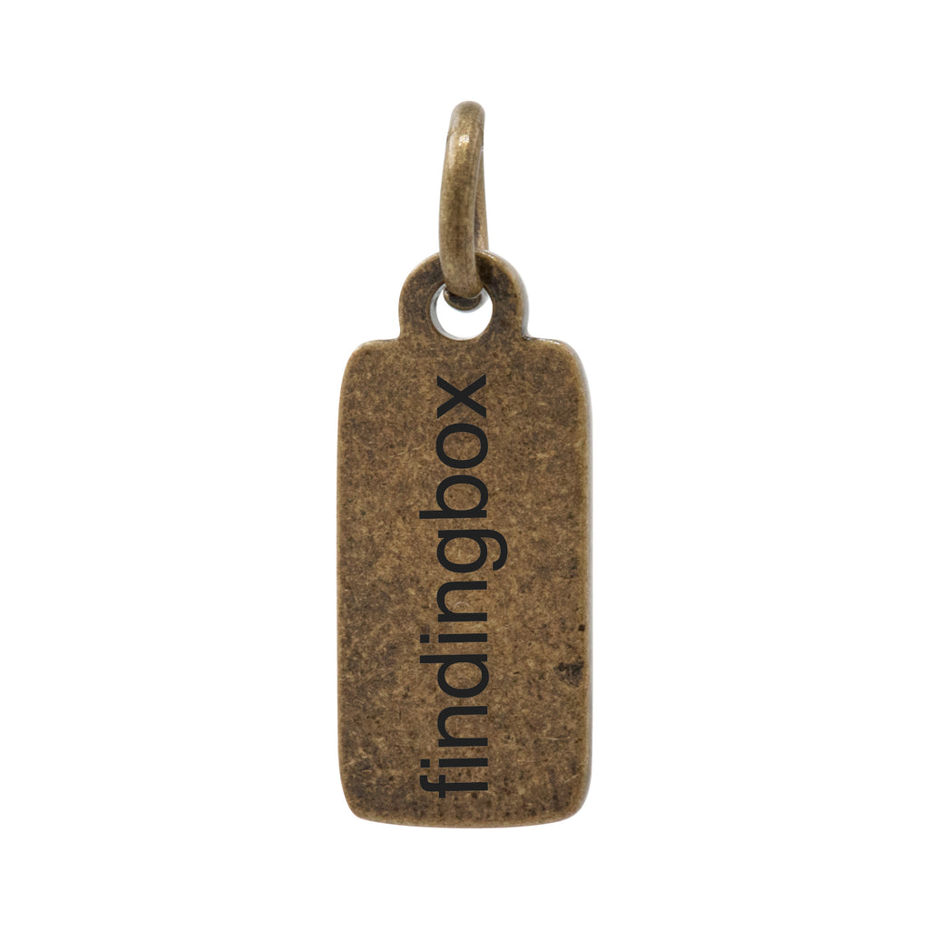 Laser Engraved Custom Logo Tags, Metal Jewelry Tag – FindingBox
