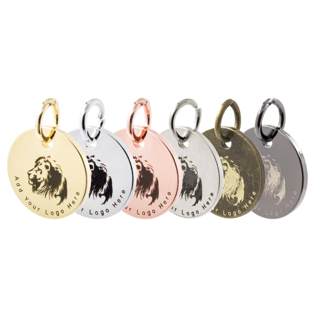 Custom Round Jewelry Tag, Laser Engraved Personalized Jewelry Charm ...