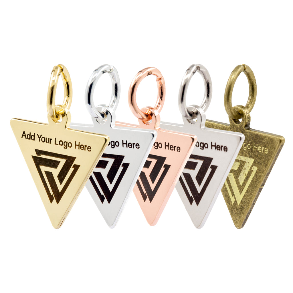 Laser Engraved Triangular Jewelry Tags, Custom Logo Tag – FindingBox