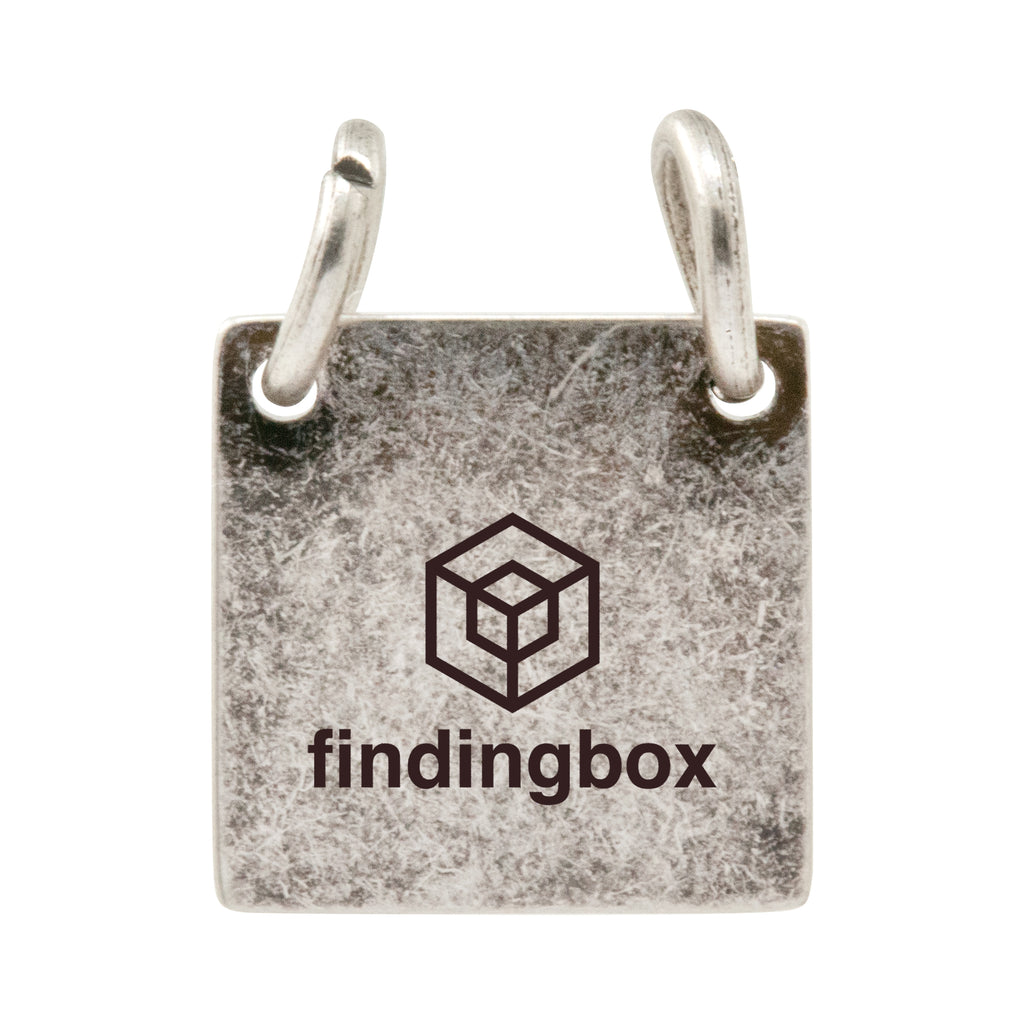 Laser Engraved Square Logo Tag, Stainless Steel Made – FindingBox