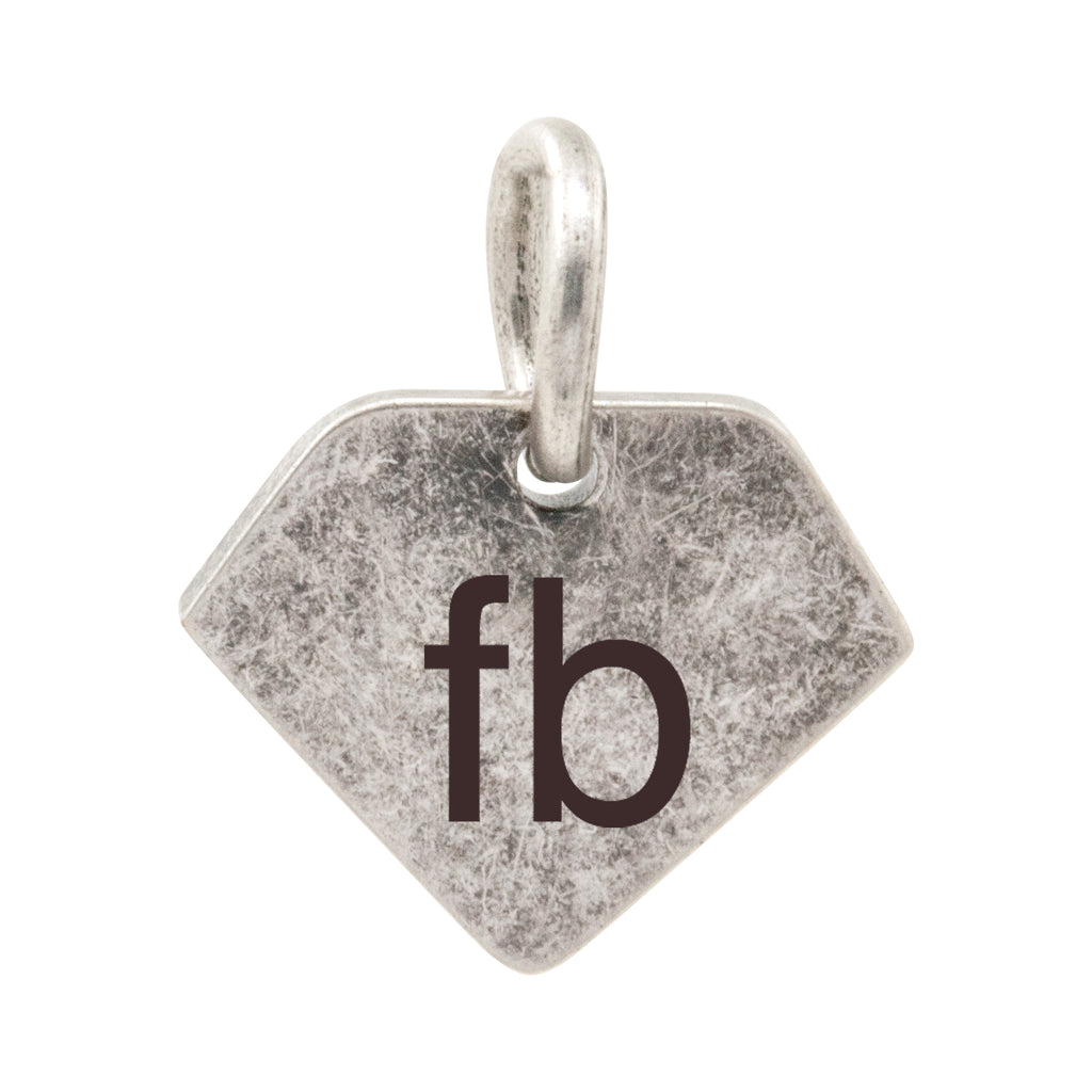 Laser Engraved Diamond Shape Logo Tag, Stainless Steel Made – FindingBox