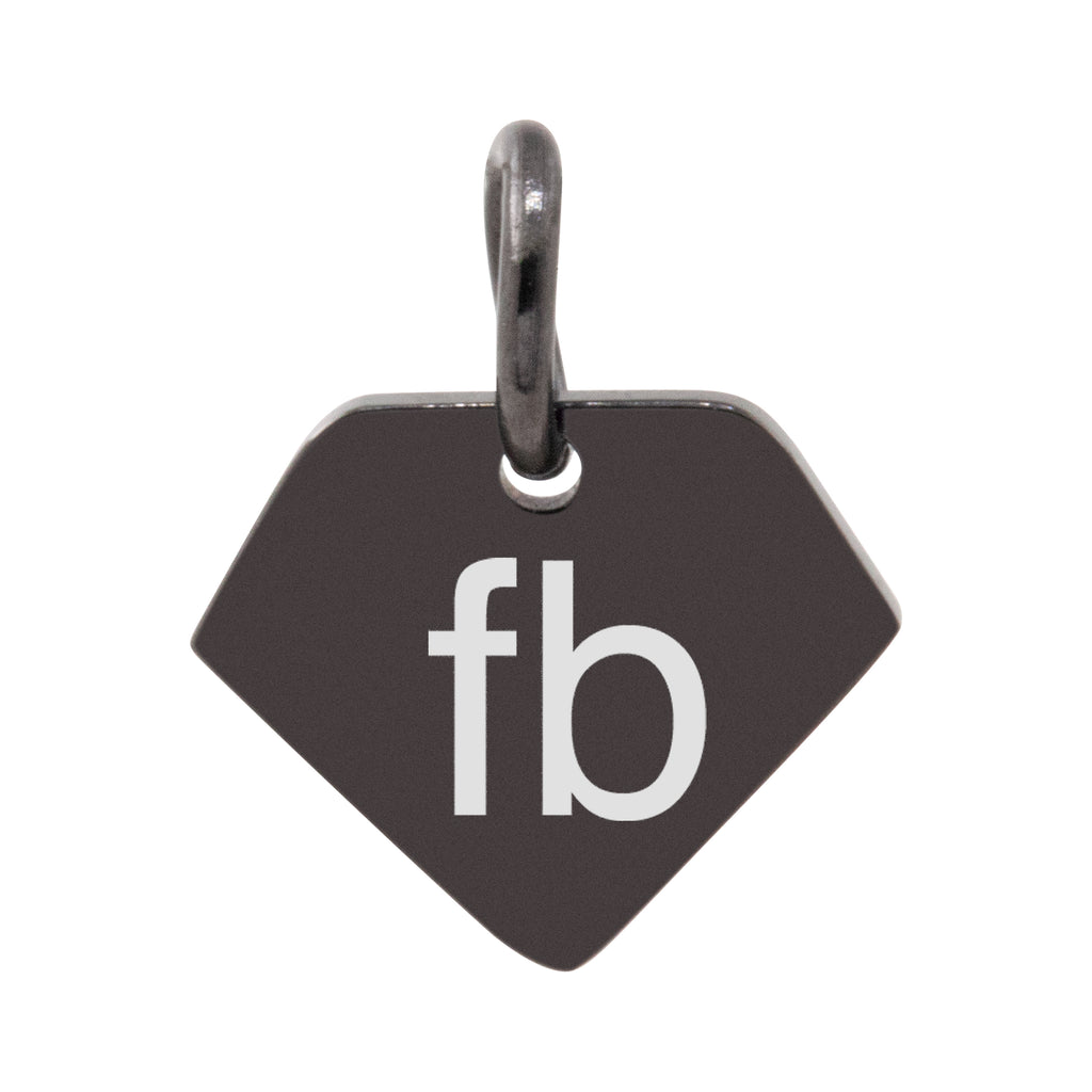Laser Engraved Diamond Shape Logo Tag, Stainless Steel Made – FindingBox