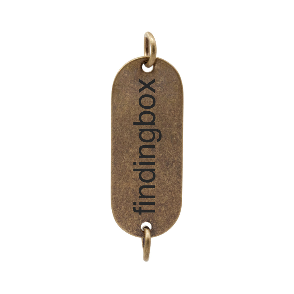 Laser Engraved Diamond Shape Logo Tag, Stainless Steel Made – FindingBox