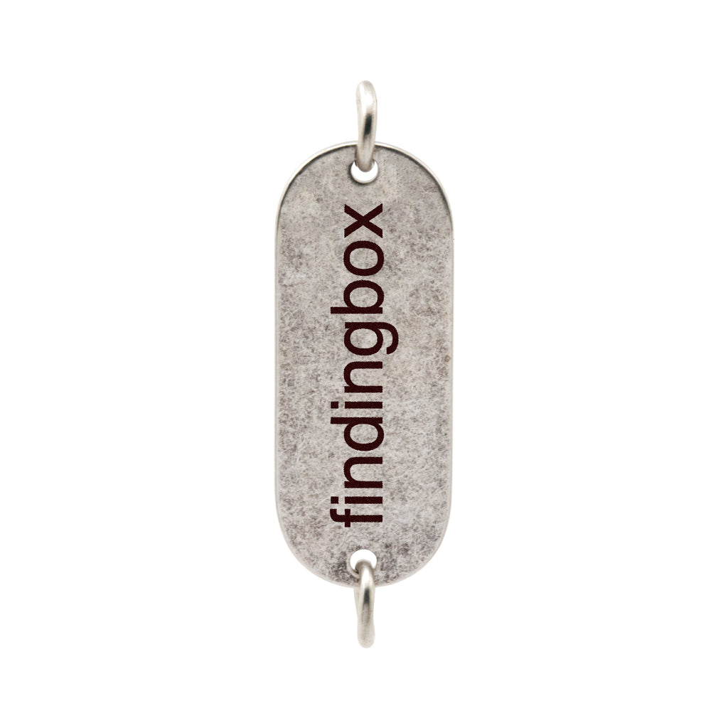 Laser Engraved Diamond Shape Logo Tag, Stainless Steel Made – FindingBox