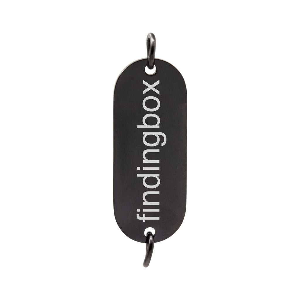 Laser Engraved Diamond Shape Logo Tag, Stainless Steel Made – FindingBox