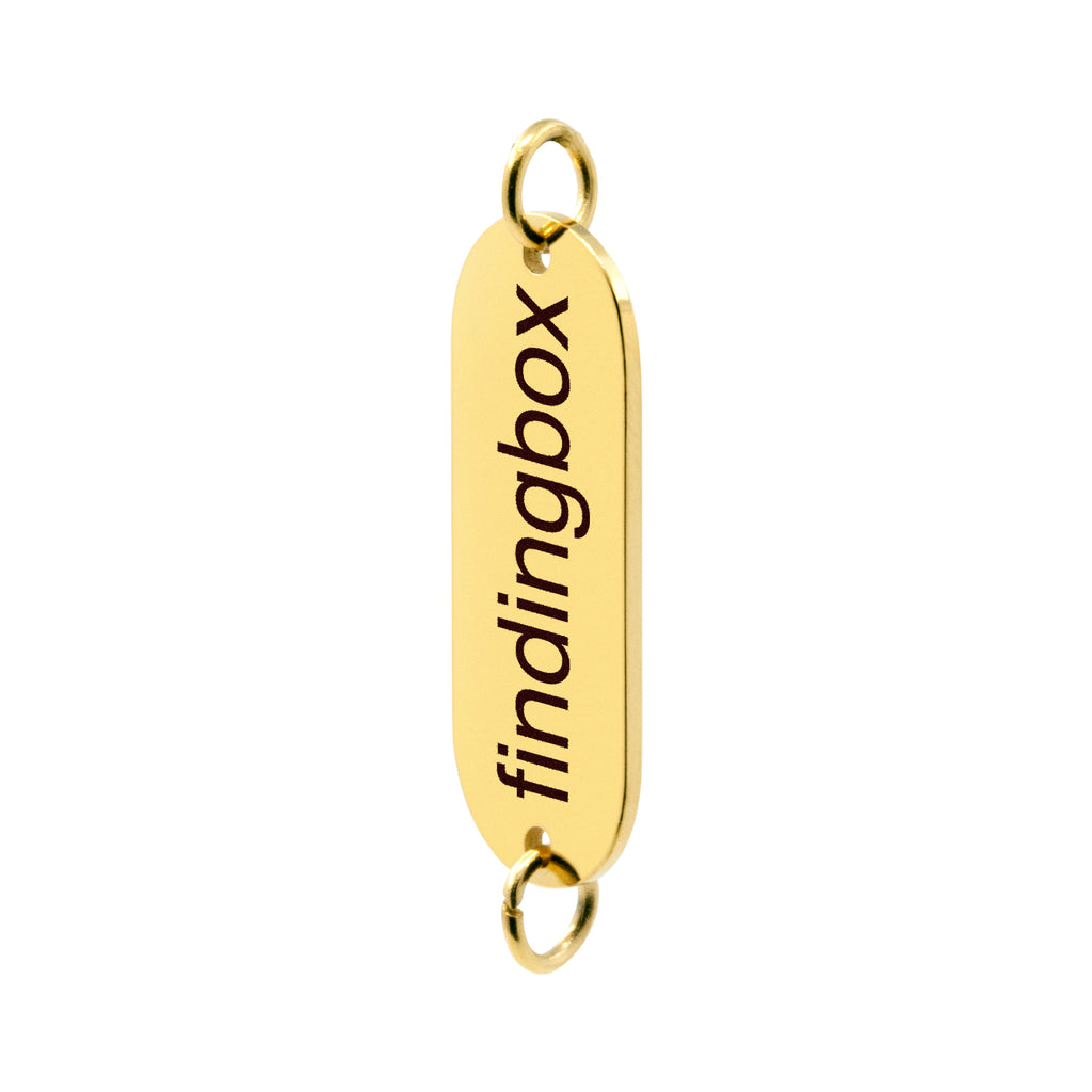 Laser Engraved Diamond Shape Logo Tag, Stainless Steel Made – FindingBox
