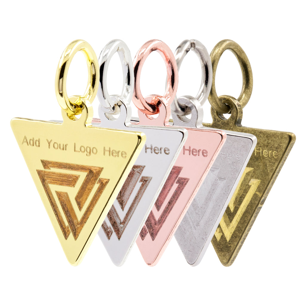 Mechanical Engraved Inverted Triangular Tags – FindingBox