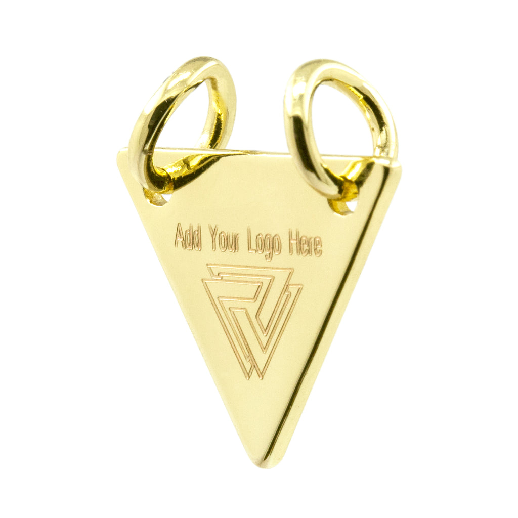 Mechanical Engraved Double Hole Triangular Tags – FindingBox