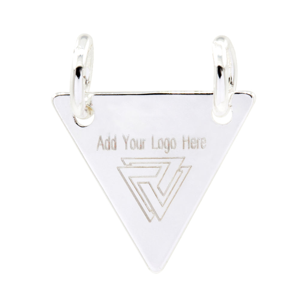 Mechanical Engraved Double Hole Triangular Tags – FindingBox